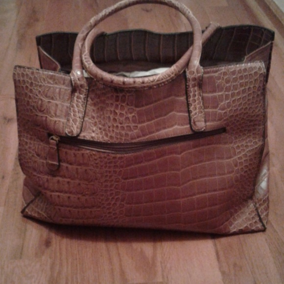 unknown | Bags | Brown Alligator Print Purse | Poshmark